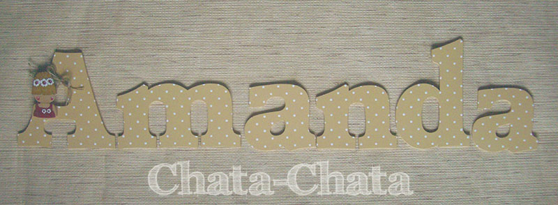 Chata-chata. Decoración infantil: LETRAS PARA AMANDA