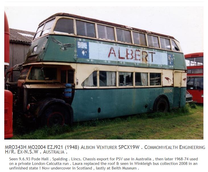 Albert the Albion Bus: Rescue Restore and Repatriate 2012
