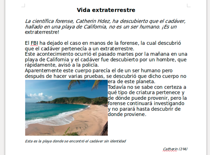 Revista Digital El Faro: Las noticias inventadas. Catherin y Guacimara 1ºA