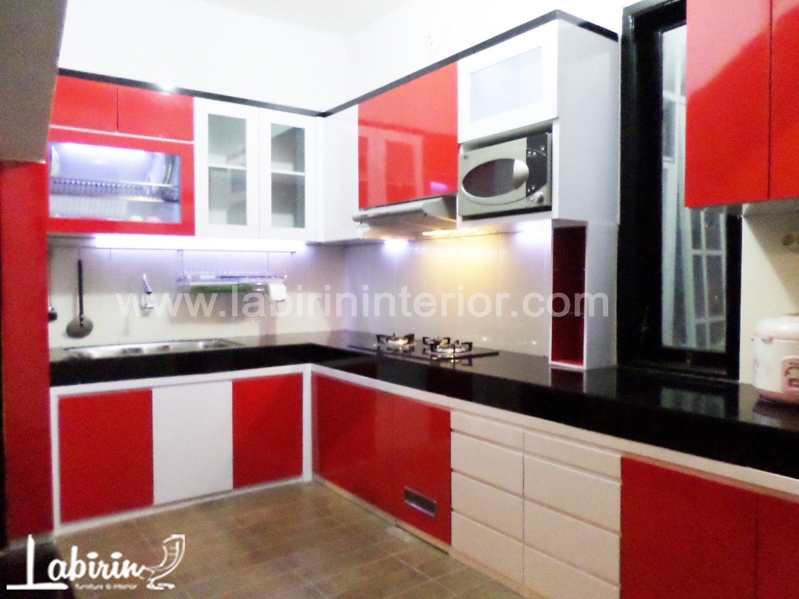 Terpopuler 23+ Kitchen Set Minimalis Warna Merah