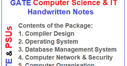 Computer Science & IT Handwritten Notes For GATE, PSUs