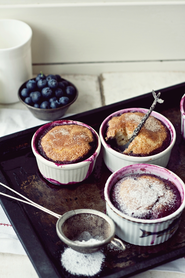 Individual Blueberry Cakes - 5 ingredients, 30 minutes - Izy Hossack ...