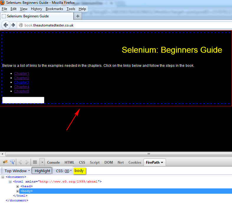 Selenium-By-Arun: 357. body CSS Selector for locating the body of the ...
