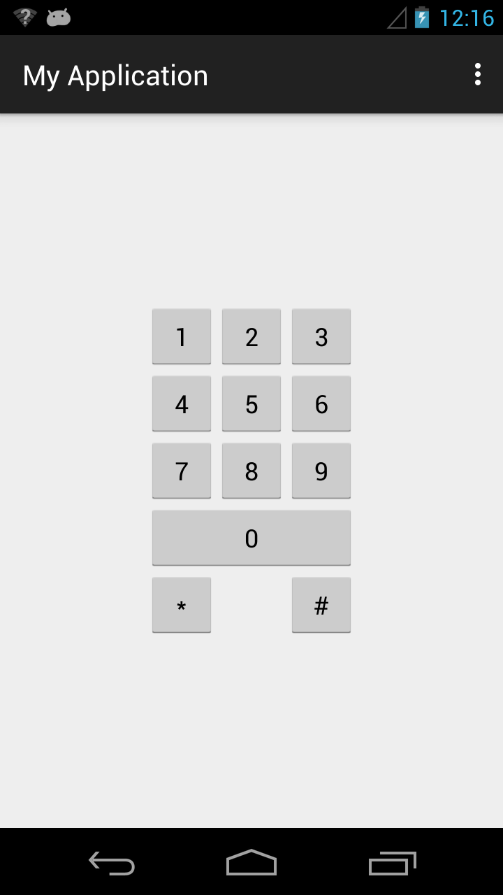 Programming Android: Компоновка GridLayout Programming Android: Компоновка GridLayout