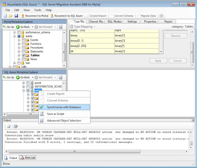 InSite I.T Web Blog: Migrating from MySQL to SQL Azure Using SSMA