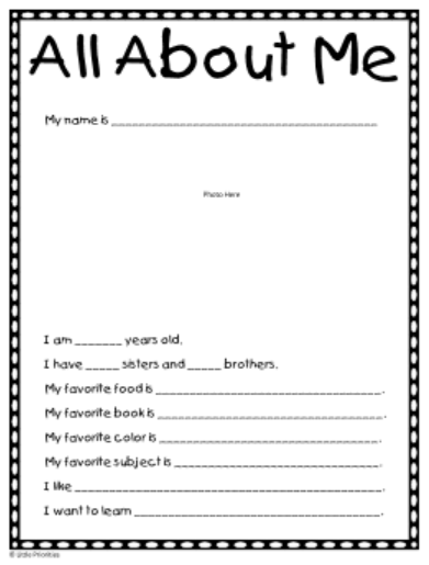 Classroom Freebies Too: All About Me Poster Freebie