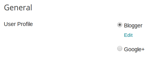 Select a Profile for your Blogger Account: Google+ or Blogger