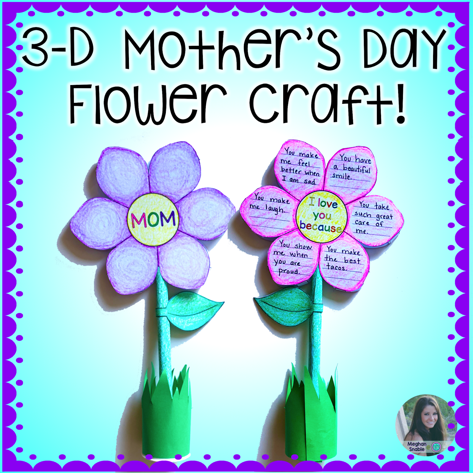 The Creative Colorful Classroom: 3-D Mother's Day Flowers!
