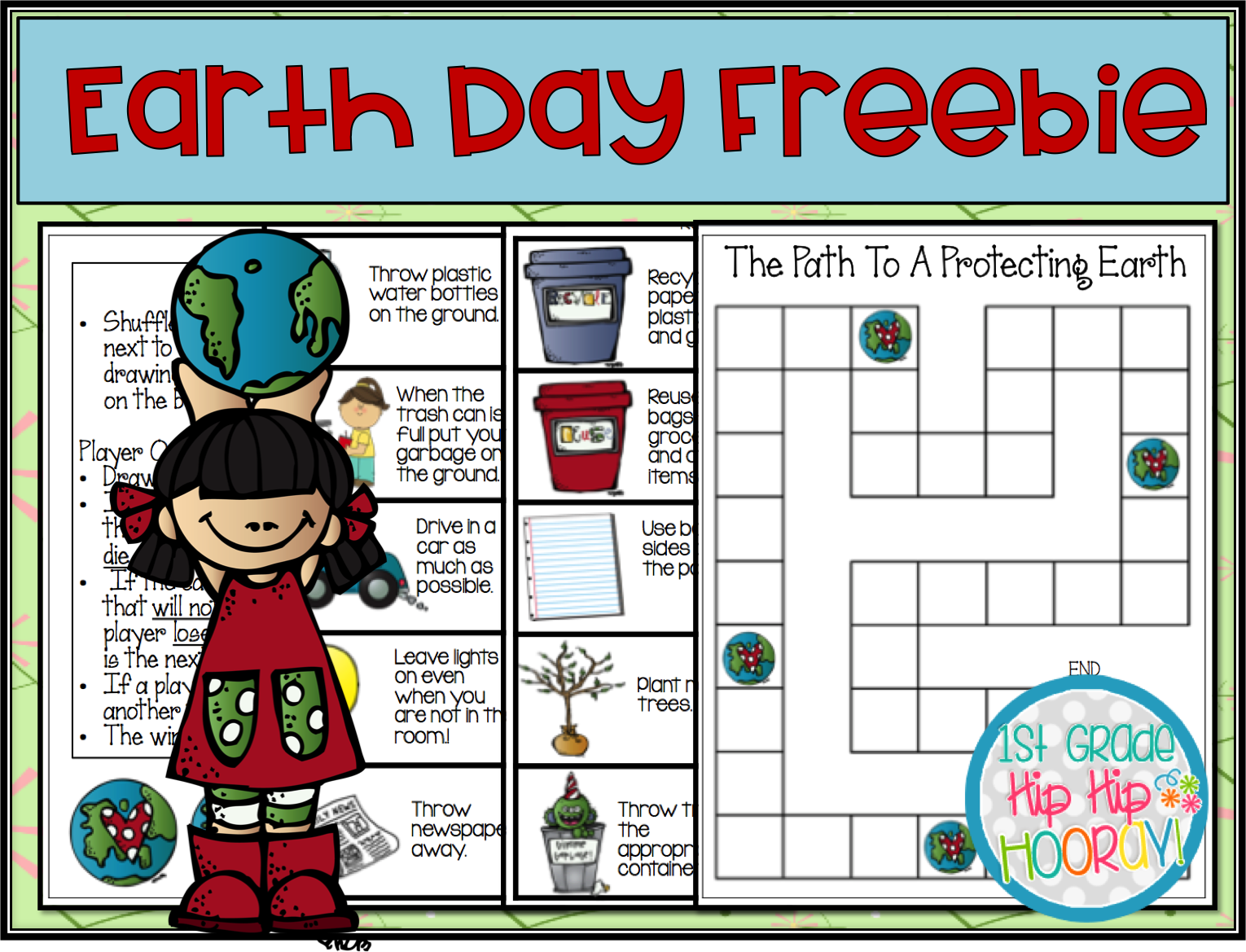 1st Grade Hip Hip Hooray!: Two Earth Day Freebies!!