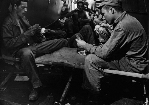 RIVETED: WW2 USMC HBT UTILITY COVER....bonus post