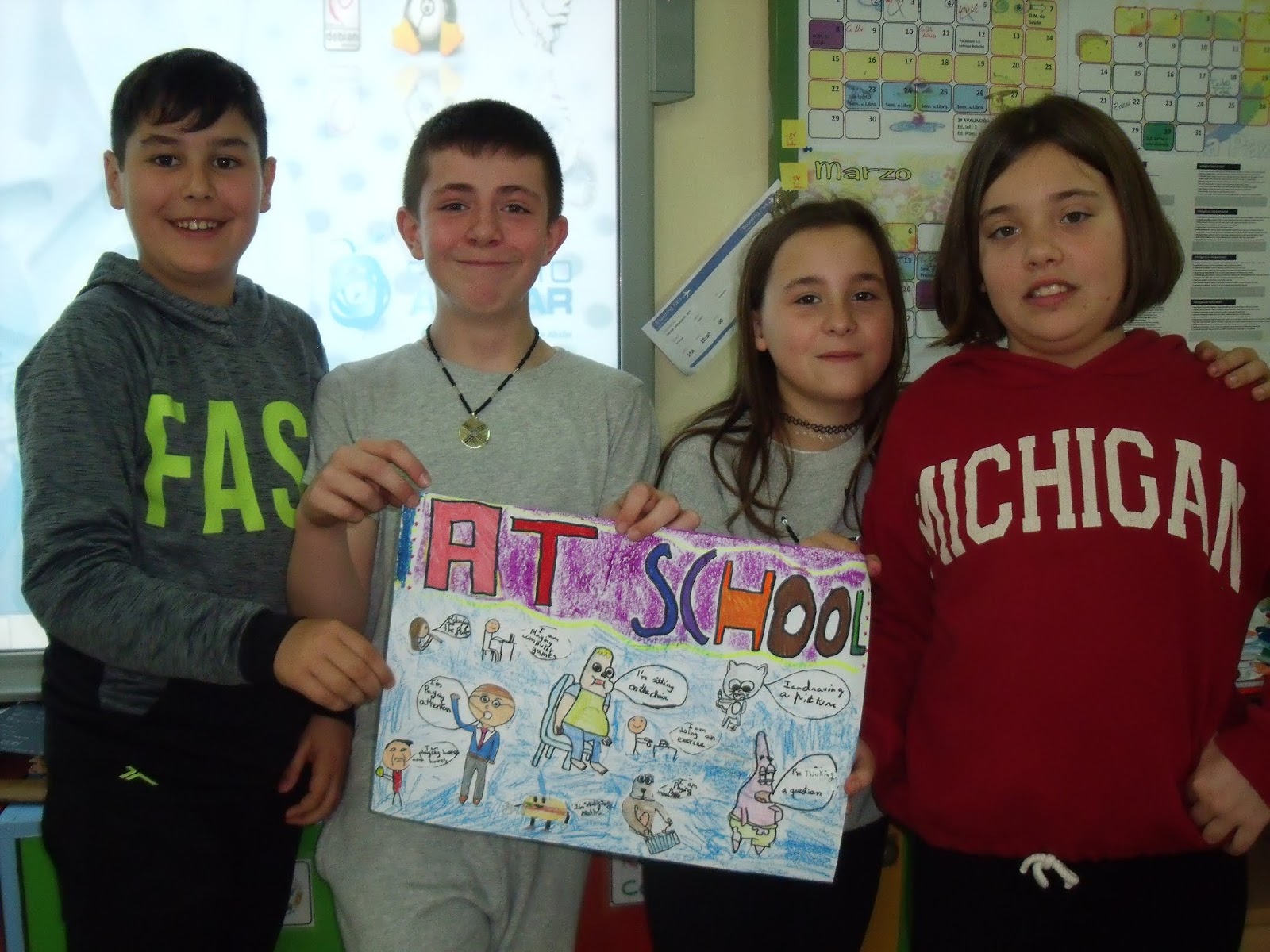 English blog of San Tomé School: PRESENT CONTINUOUS PROJECTS by 5th graders
