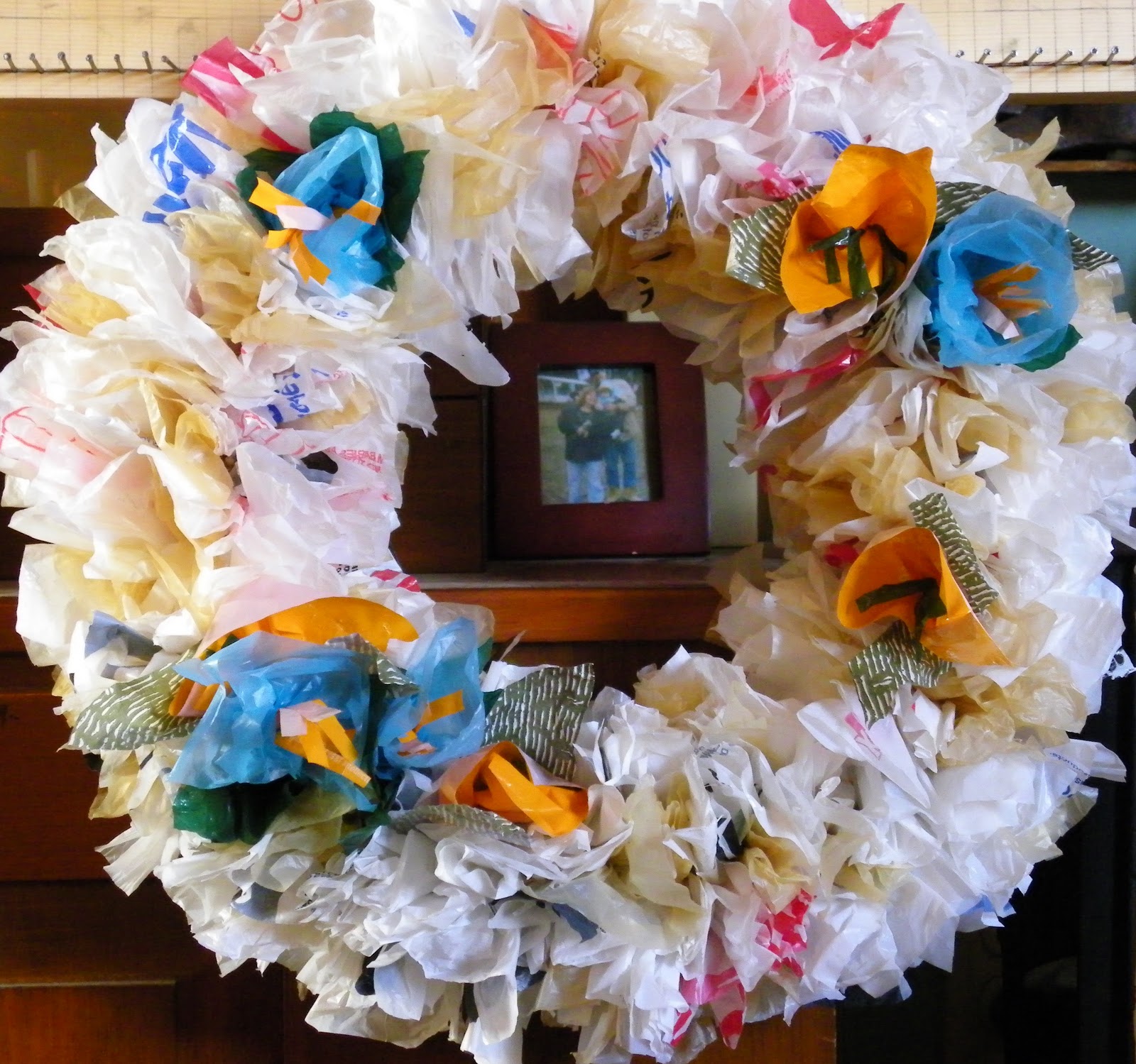 Artful Express Creative Life: Spring Wreath fashioned from Recycled ...
