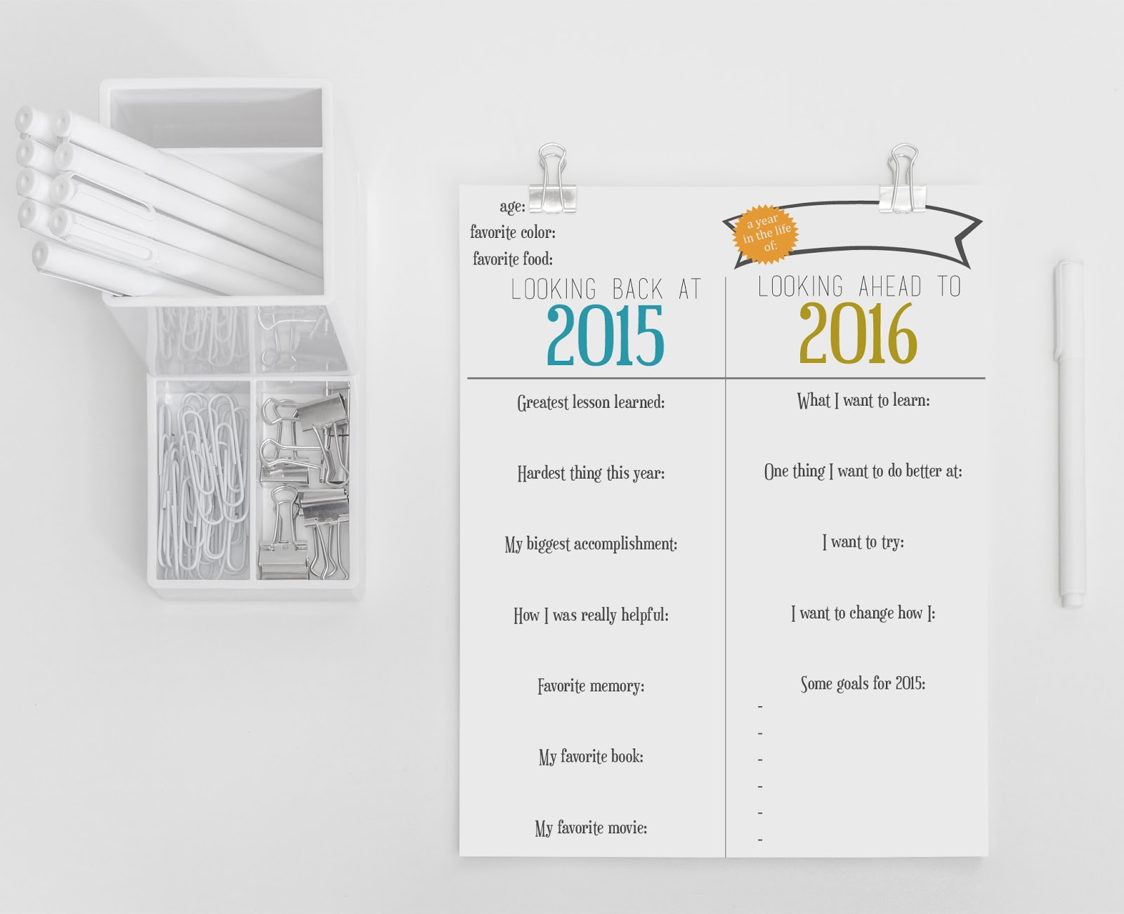 New Years Resolutions Free Printable - Sisters, What!