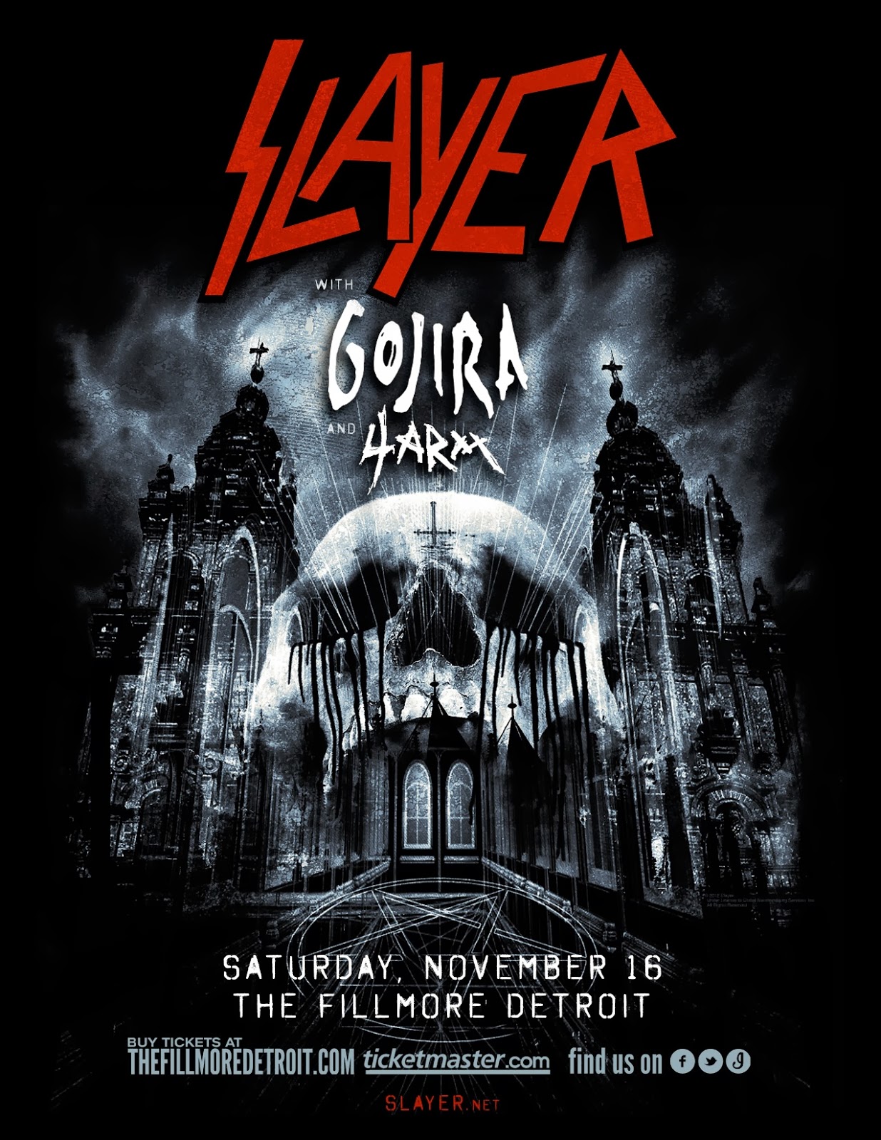 MOTORCITYBLOG: FREE KILLER TICKETS: SLAYER SLAYER SLAYER - Fillmore ...