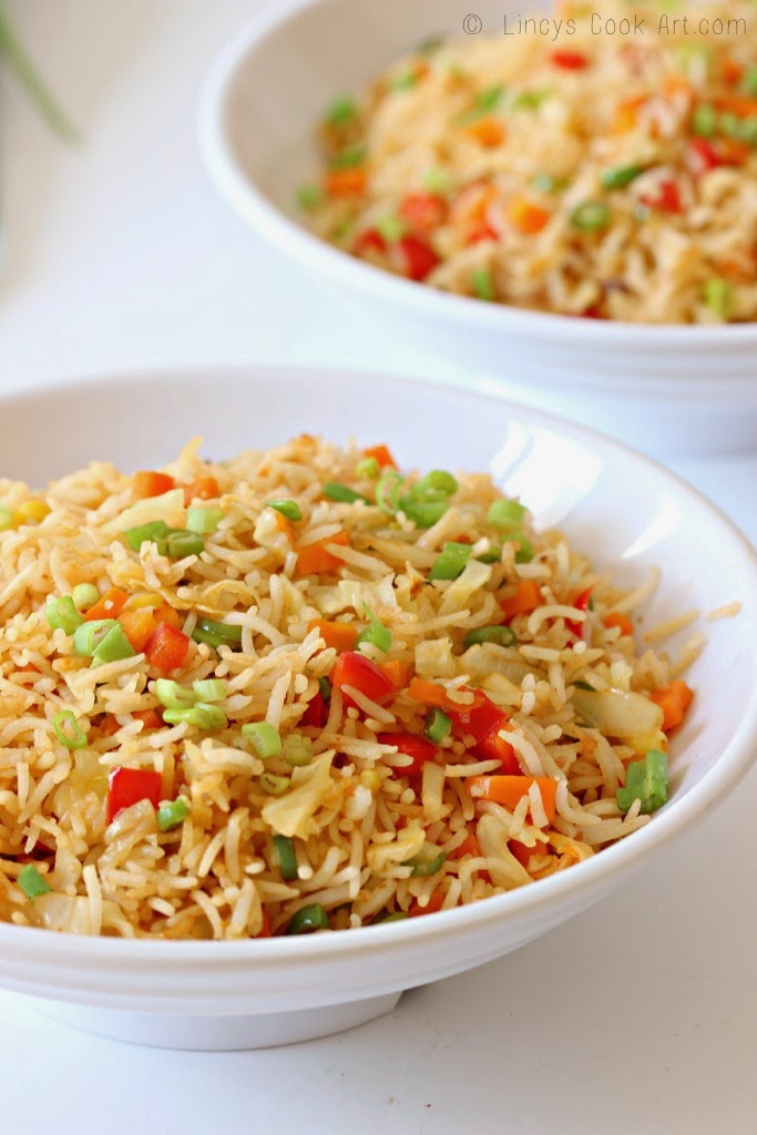 Schezwan Fried Rice/ Szechuan Fried Rice ~ Lincy's Cook Art