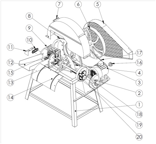Inculcate You: Study of Chaff Cutter with 3D model and Drawings.