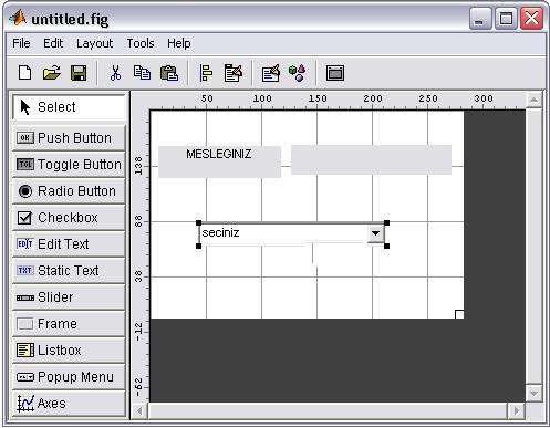 MATLAB GUI Popup Menü Uygulaması | Çağlar GÜL