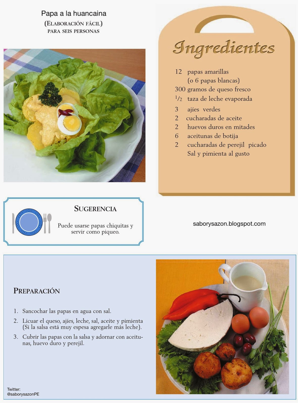 RECETAS DE COMIDA DEL PERÚ - PAPA A LA HUANCAINA - Gastronomía peruana ...