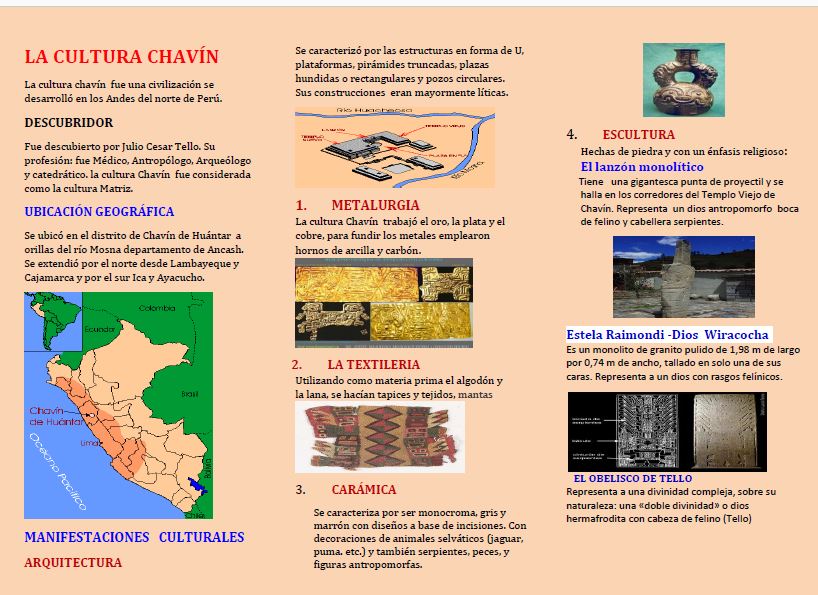 TRIPTICO CULTURA CHAVIN