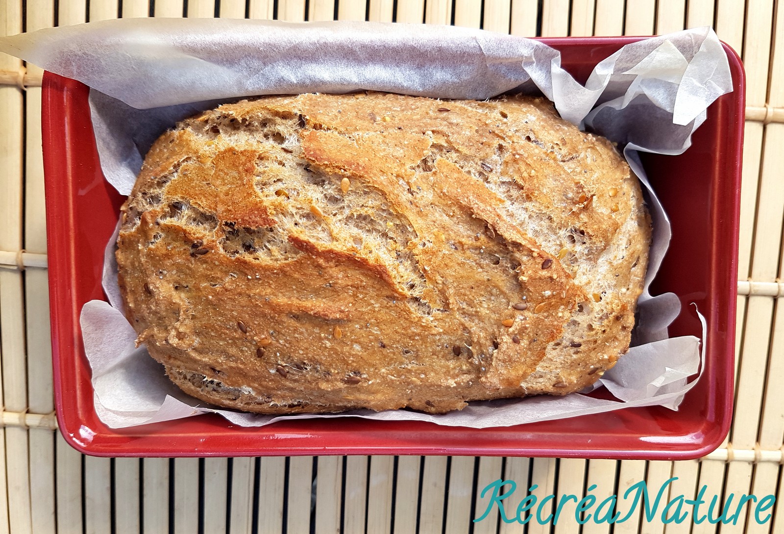 Pain Magique aux Farines Bio, aux Céréales et Semi-Complète, Recette ...