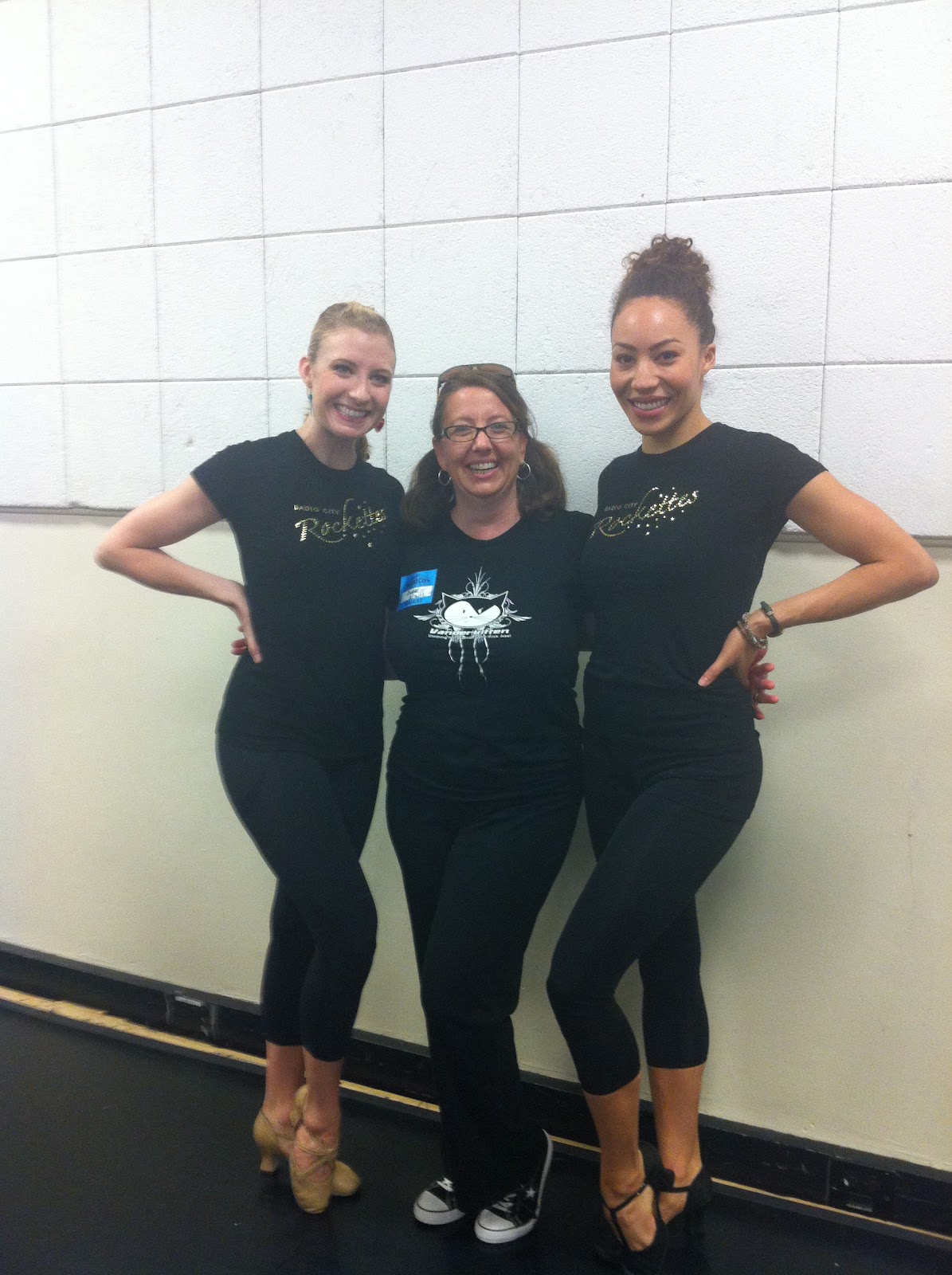 The workout consisted of two lovely Rockettes lining us all up and ...