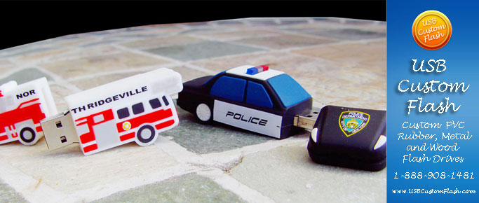 USB Custom Flash PVC Flash Drive Design Workshop: Police Car USB Custom ...