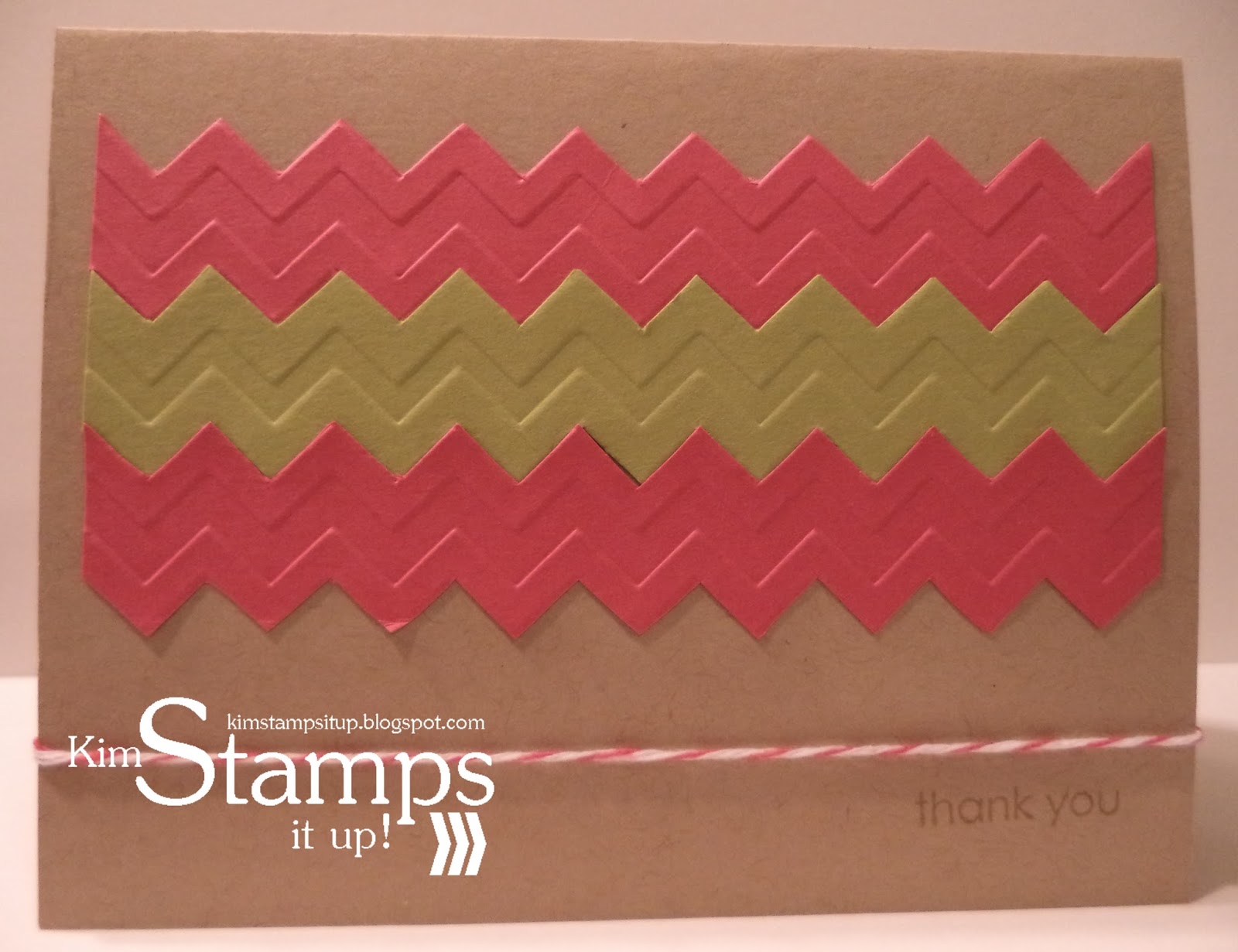 Kim Stamps It Up!: Chevron Thank You Card