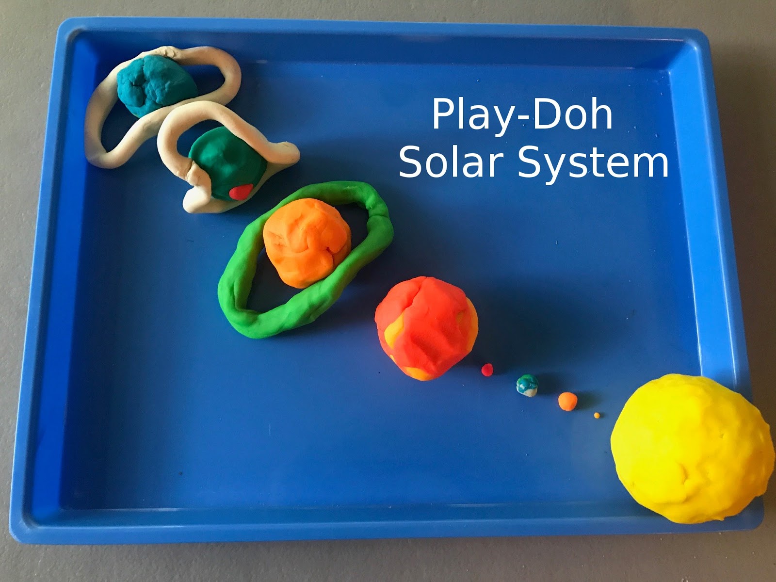 Solar System Model Using Playdough