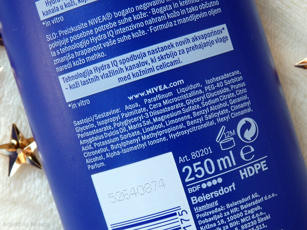 Review: Nivea Rich Nourishing Body Milk - Adjusting Beauty