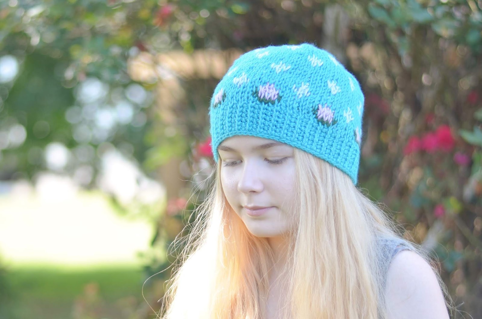 With Alex: Rainy Spring Beanie: Free Tunisian Crochet Pattern