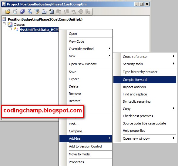 Coding Champ: Simple Use of Compile Forward In Microsoft Dynamics AX 2012 Coding Champ: Simple Use of Compile Forward In Microsoft Dynamics AX 2012