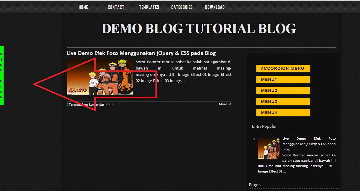 Cara Membuat Menu Blog Keren | Yang Baru