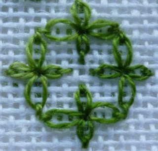 Silent Companions: TAST Challenge week 7 - Detached chain stitch