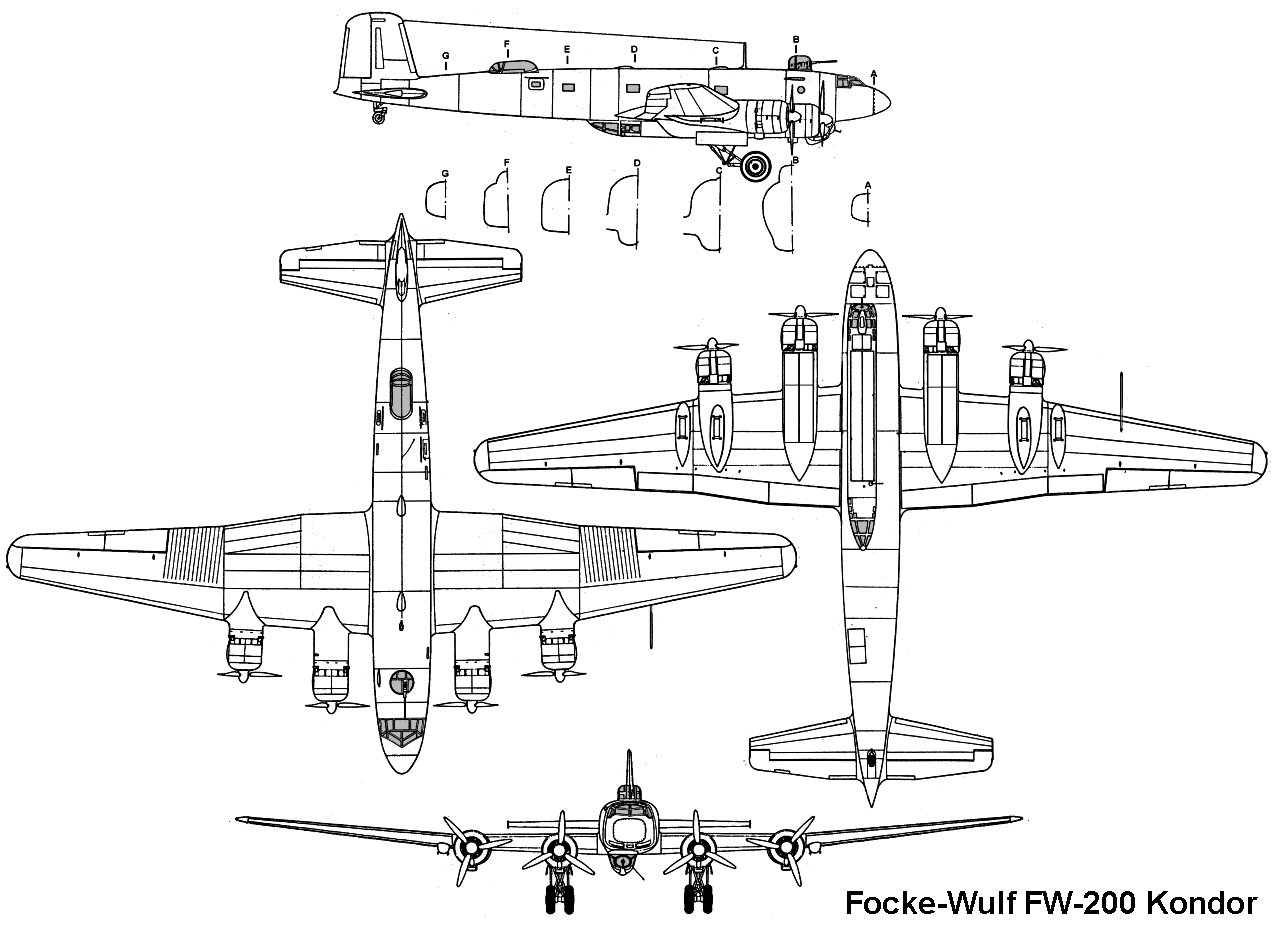 vehículos de la II guerra mundial: Focke wulf Fw 200(alemán)