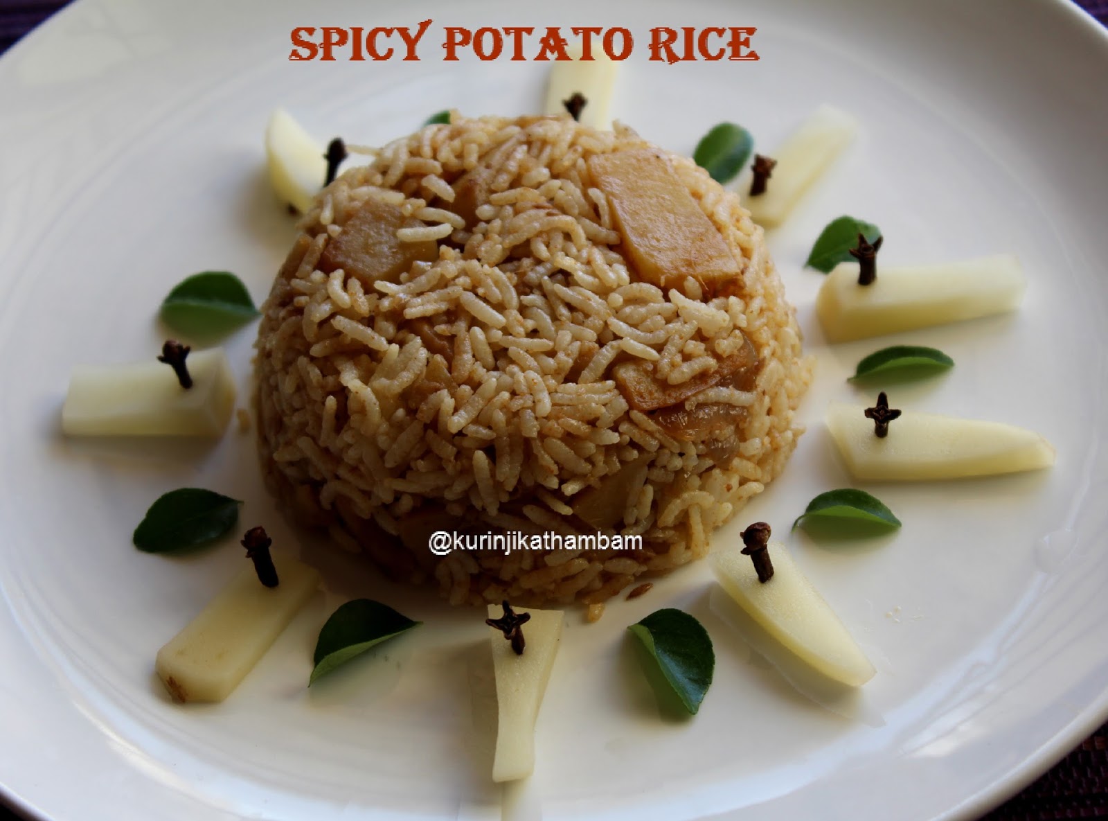 Spicy Potato Rice / Urulai Kizhangu Saatham | Variety Rice Recipes ...