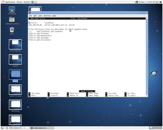CONFIGURASION NETWORK INTERFACE CARD IN LINUX DEBIAN - HANTUWOE