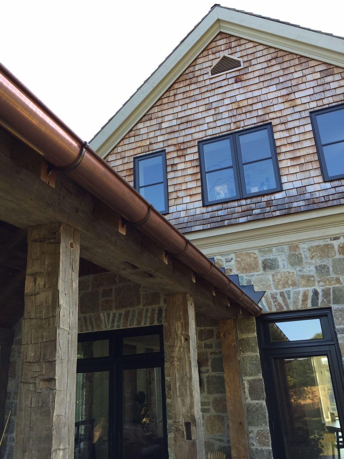 Building Walnut Farm: Architectural Bling: Copper Gutters, Cedar Gables ...