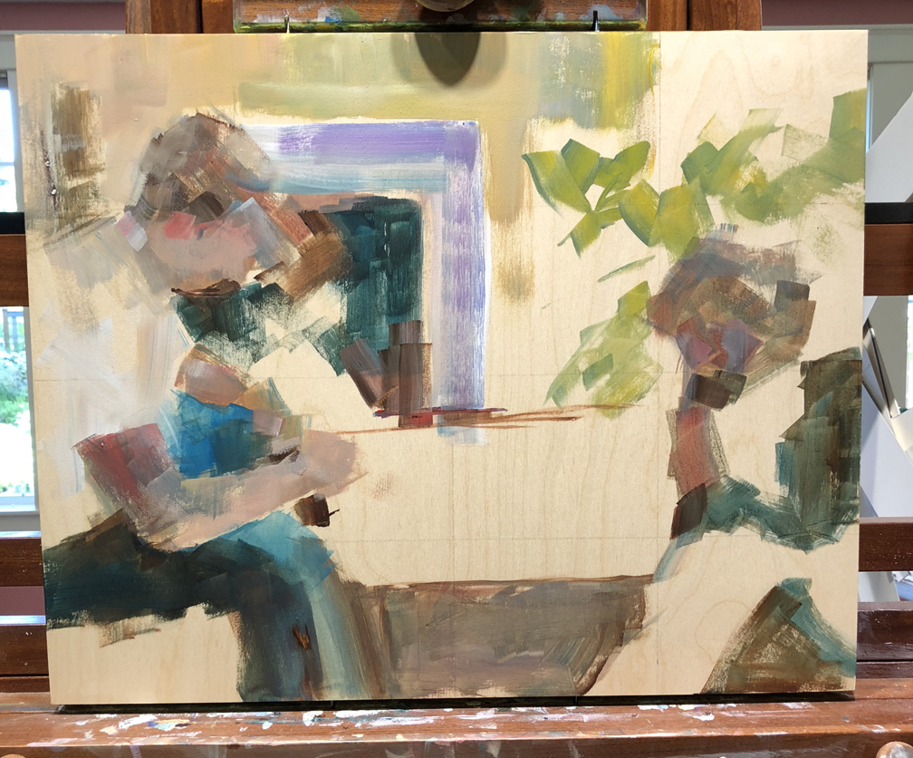 Barbara Newton Art Journal: Oil over acrylic foundation - figurative