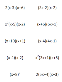 Math = Love: Factoring Trinomials Question Stack - Updated with GCFs!