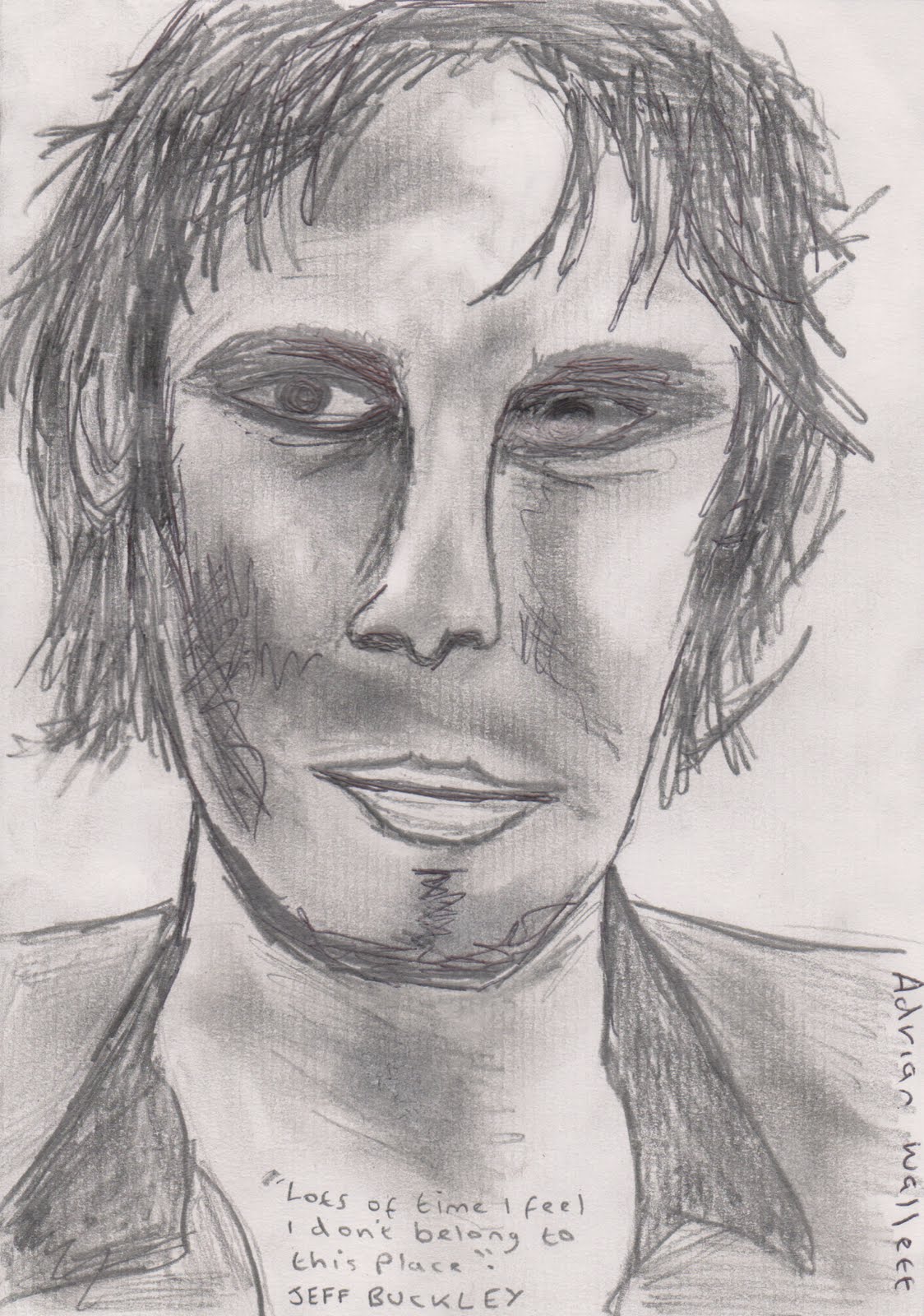 A Piece of Art Everyday: Jeff Buckley Drawing