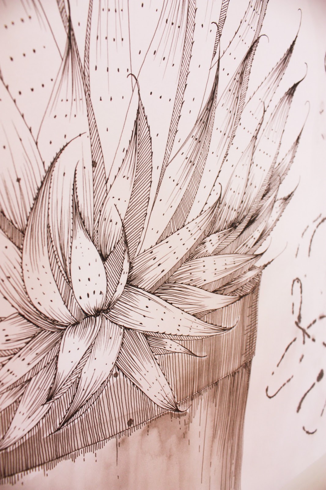 Choomi Kim Textile: Fine line drawing