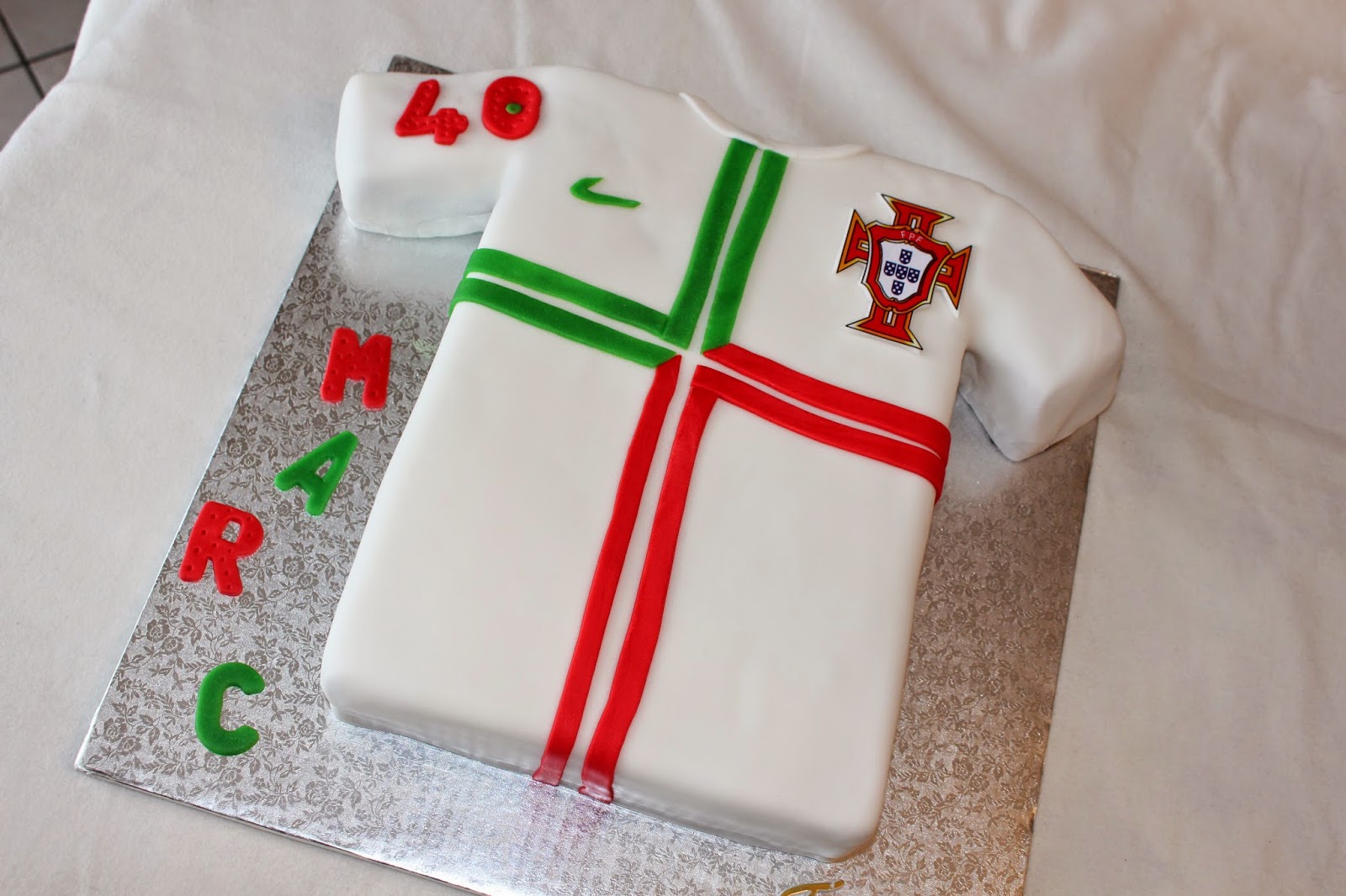 Gâteau maillot de foot Portugal