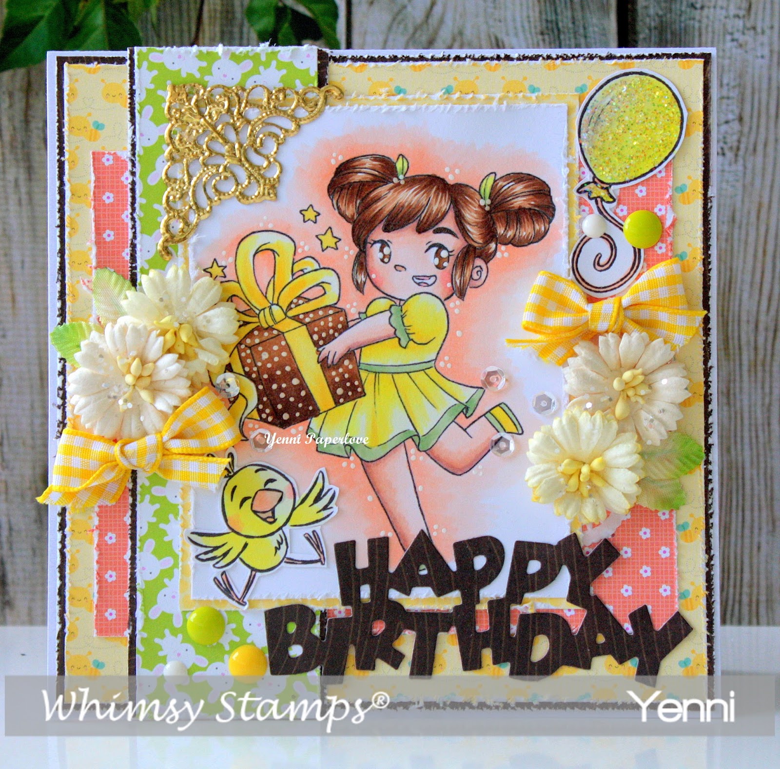 Whimsy Stamp : Happy Birthday - Yenni Paper Love