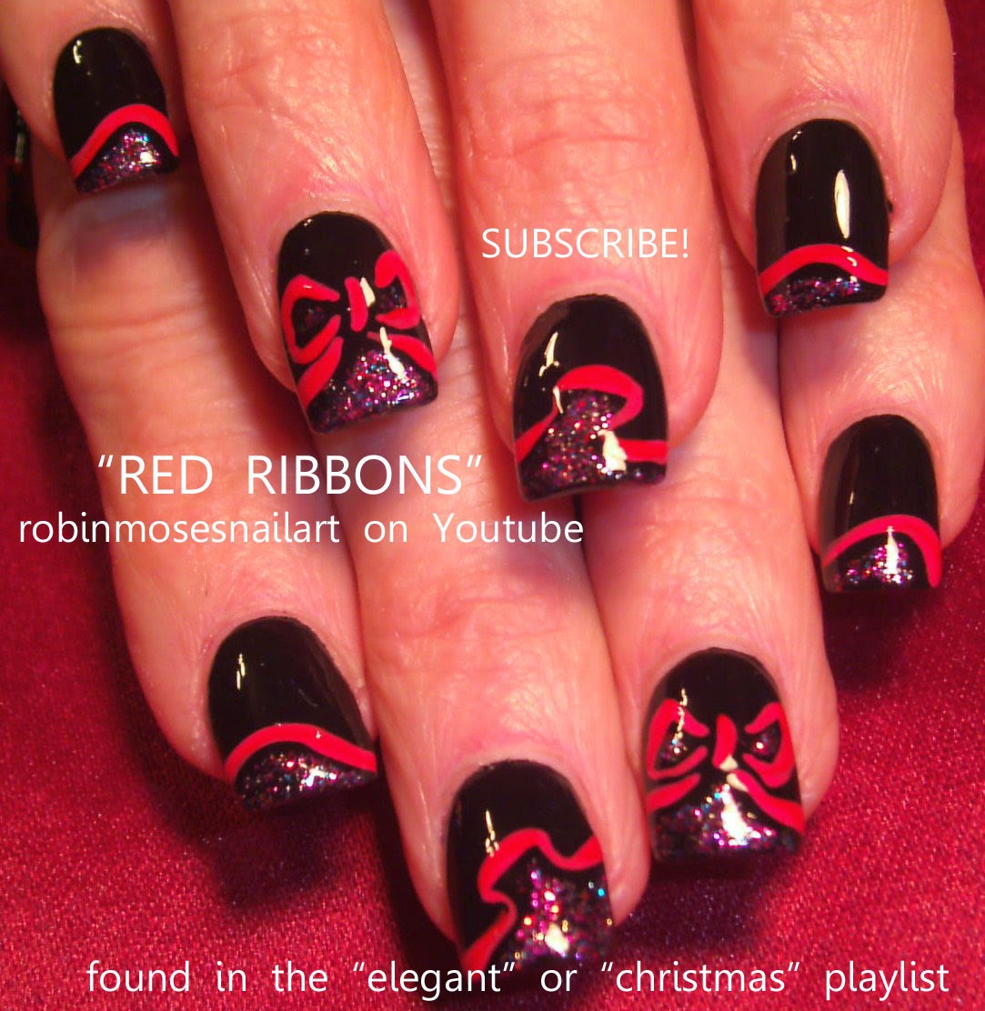 Nail Art by Robin Moses: "bow nail art" "bows and bling" "bling nail art" "pink and blue nails ...