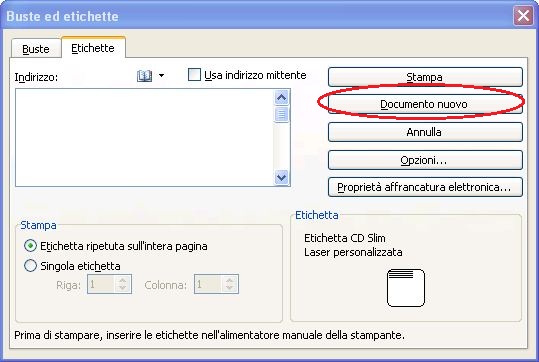 Appunti per il Gruppo Computer: Creazione di Etichette con Word