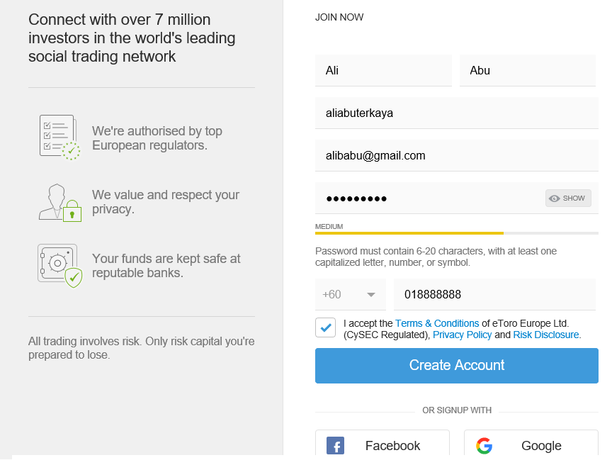 Bursa Stocks Logic Trading Analysis: How to Sign Up ETORO Trading Platform?