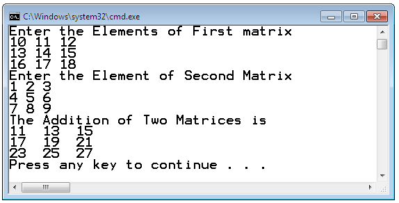 Write a program to find the sum of the two matrix of size (NxN ...