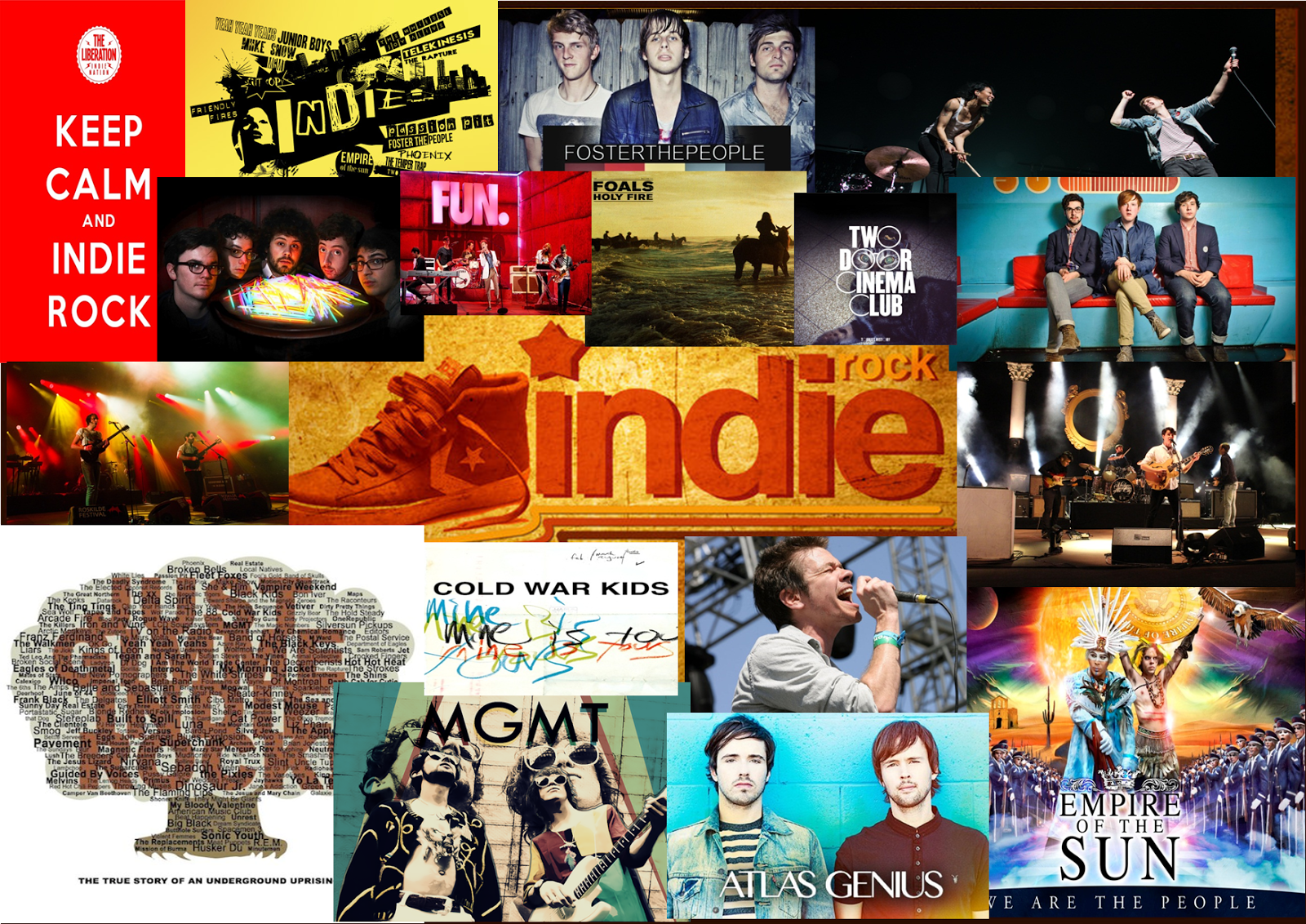 Indie Bands Collage
