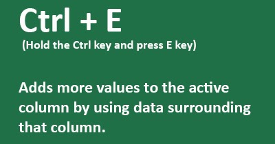 Raj Excel: Excel Keyboard Shortcut : Ctrl + E