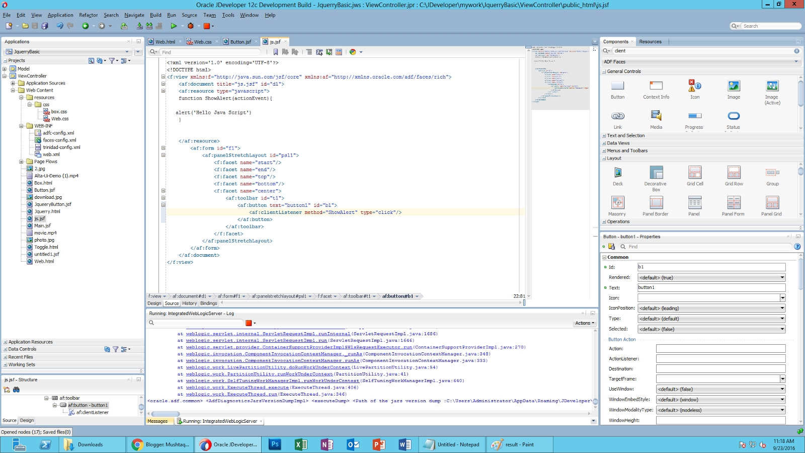 Mushtaq Watto Blog Adf Skining Adf Ui Developer Use Java Script In Adf Applications